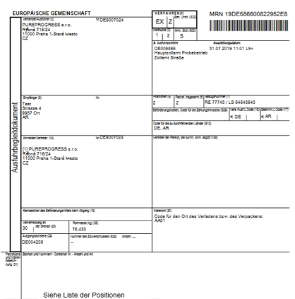 Établir un document d'accompagnement export - Aide et explications